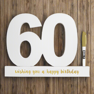 60th Signature Block White- Sentimental gifts - Yakeda's Party+ Gift ...